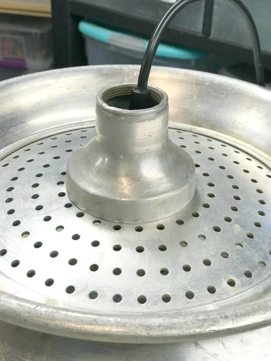 Repurposed Lamp Shade Planter