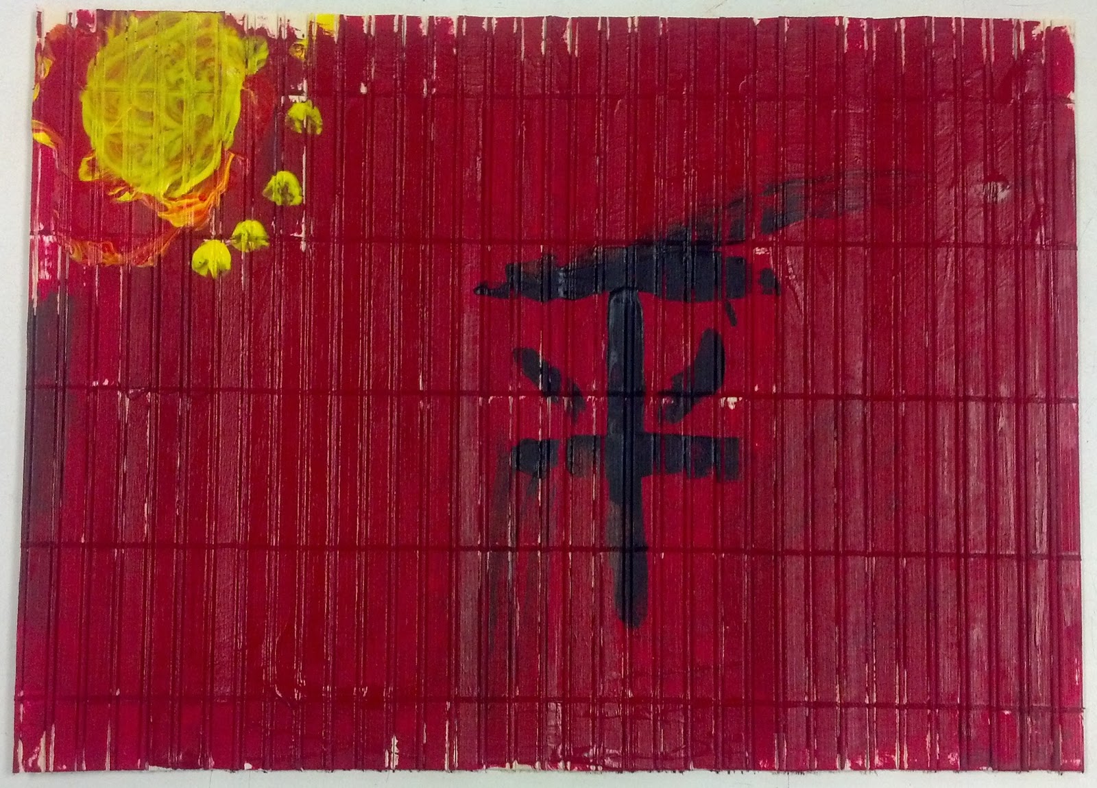 Miss Gushard's Art Blog: Bamboo Mat Paintings.