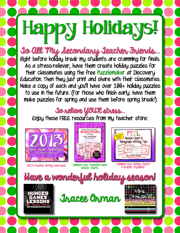 Mrs. Orman's Classroom: Happy Holidays From Your Favorite TpT Teachers!