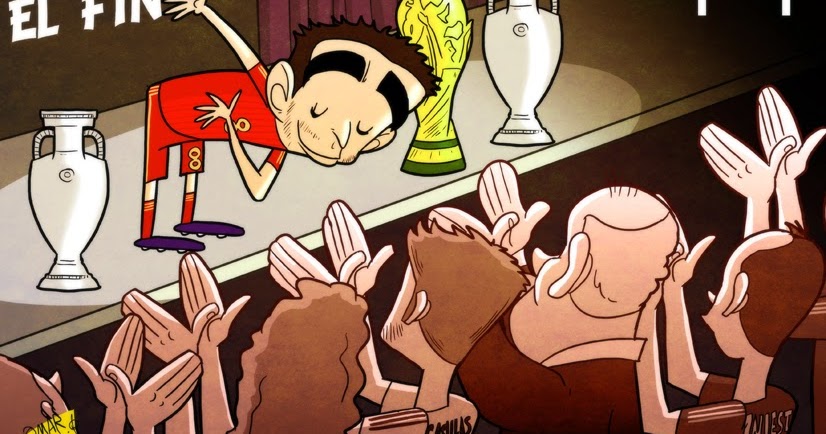 Omar Momani cartoons: Xavi calls time on Spain career