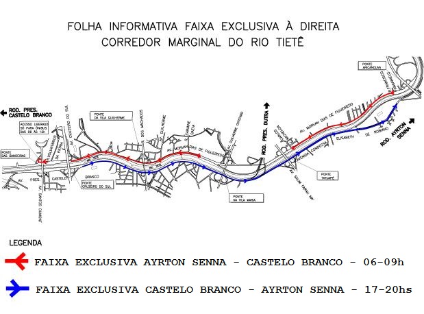 Litoralbus: Marginal Tietê terá faixas exclusivas para a circulação de ...