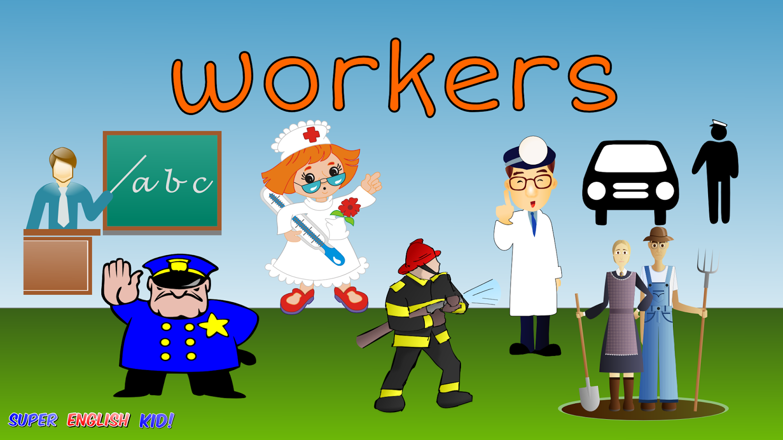 Occupations (workers) - Vocabulary Spelling Chant - Super English Kid