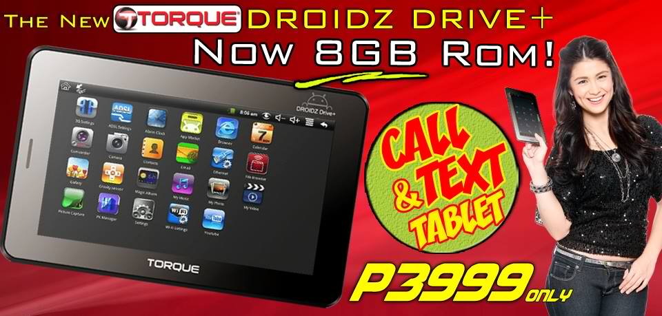 Here comes the Great New Torque Tablet: Featuring Droidz Drive+ with ...