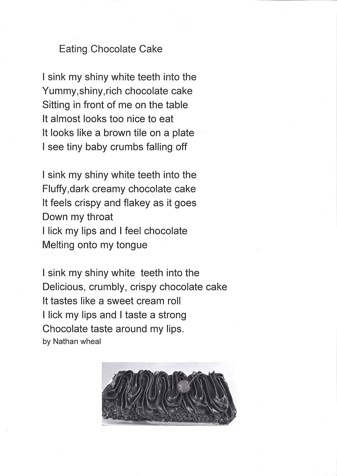 Makarewa School Room One: Poems on Chocolate Cake