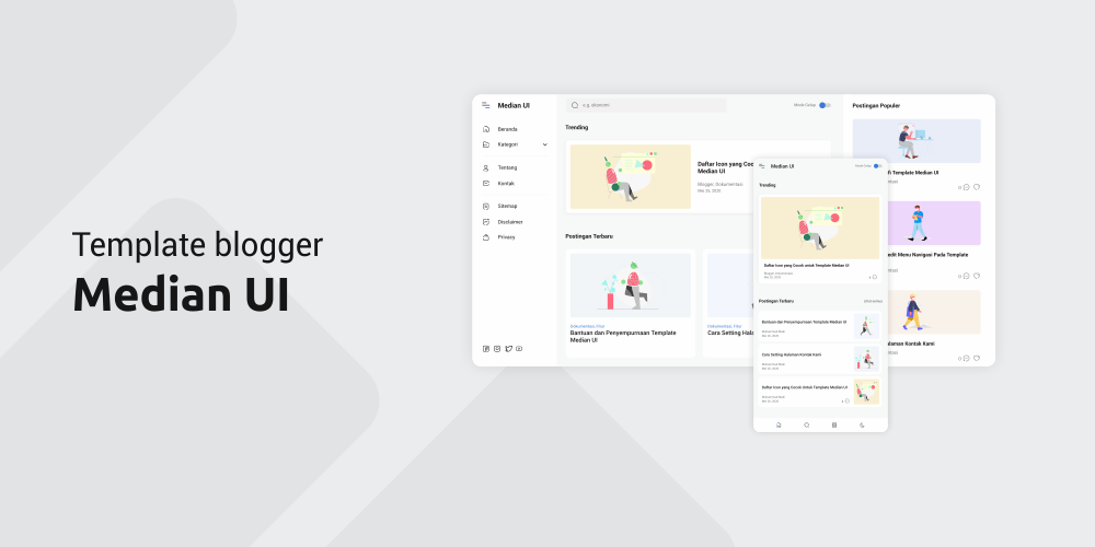 Template Blogger Responsive Median UI - Jago Desain