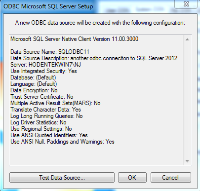 HodentekMSSS: How do you create a ODBC DSN to SQL Server 2012?