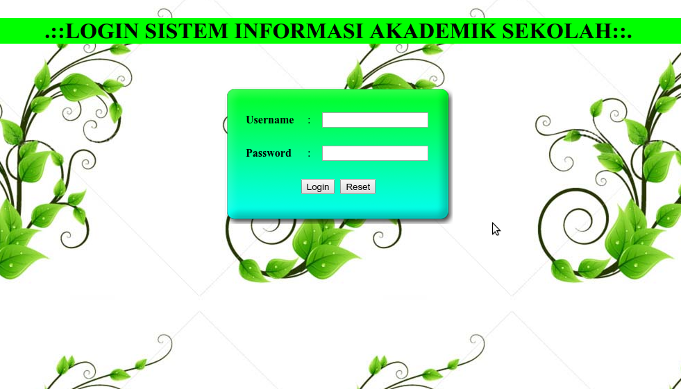 Sistem Informasi Akademik Sekolah Berbasis Web Dengan PHP dan MySQL ...