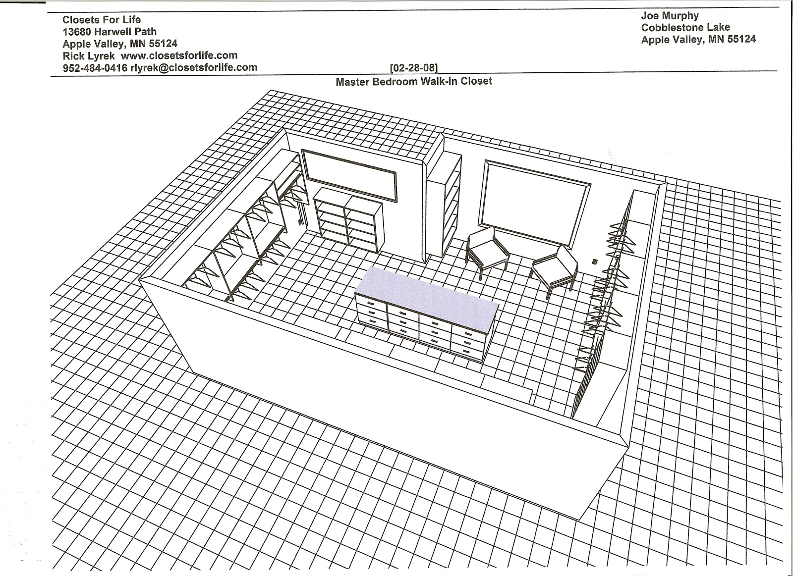 Closets For Life: Sample 3D Closet Drawings