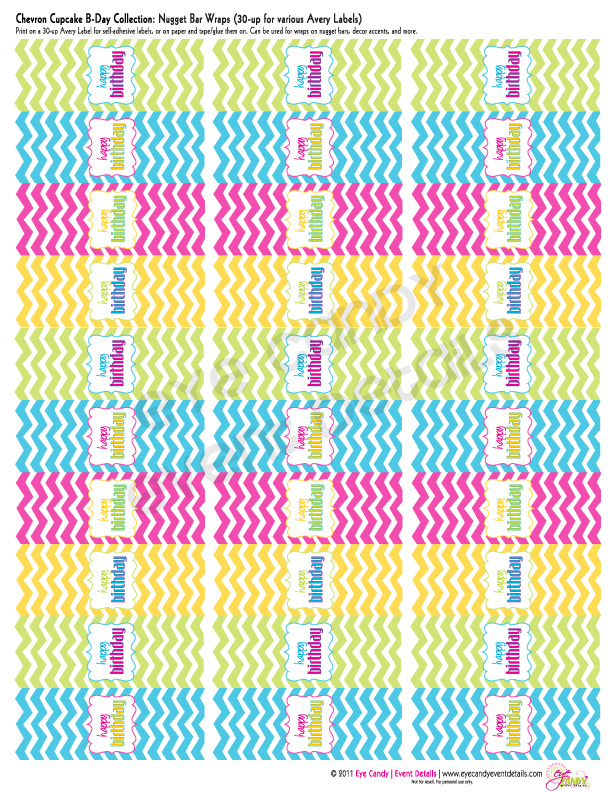 Eye Candy Creative Studio: {NEW COLLECTION} Chevron Cupcake Happy ...