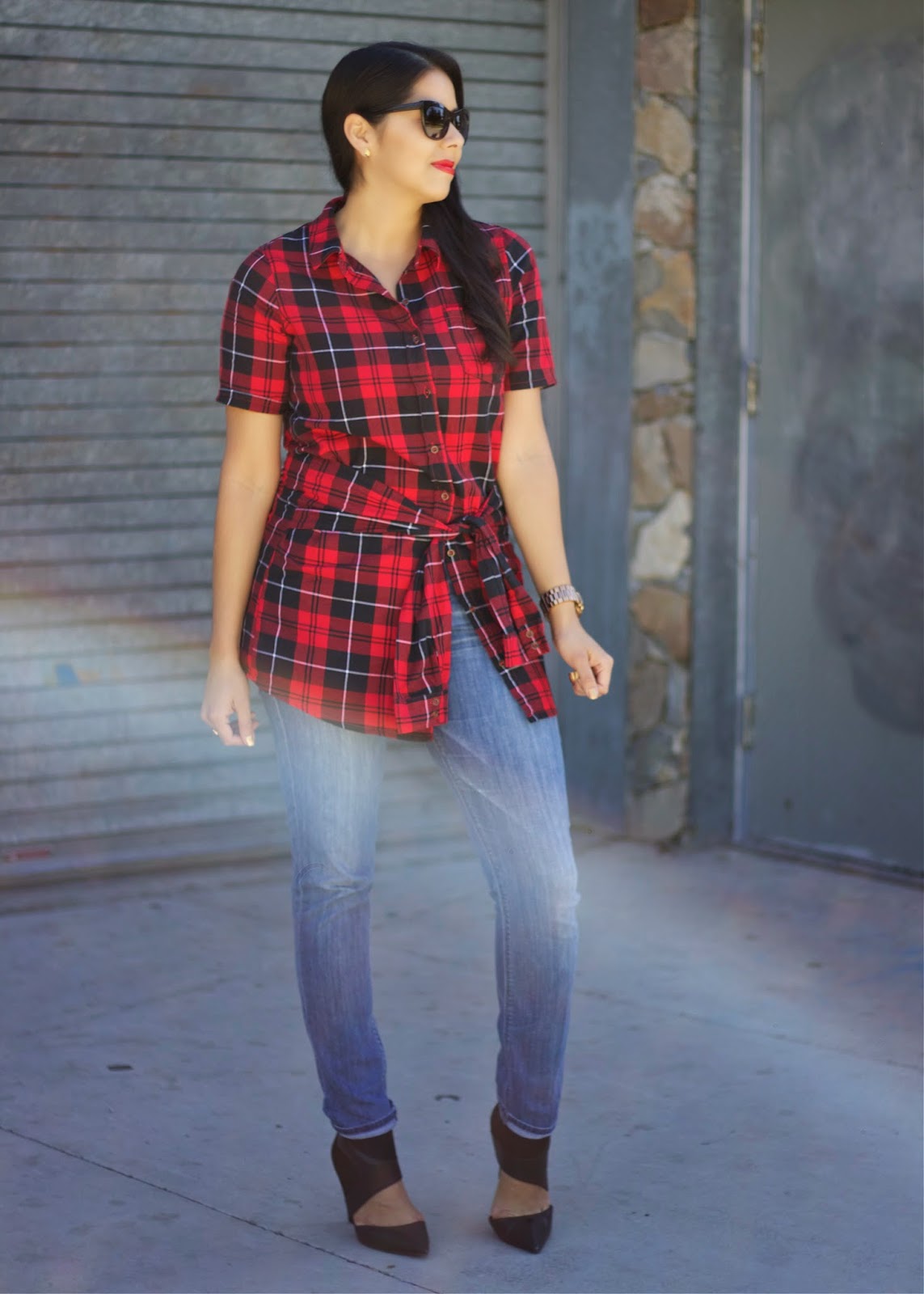 Plaid and Jeans - Lil bits of Chic