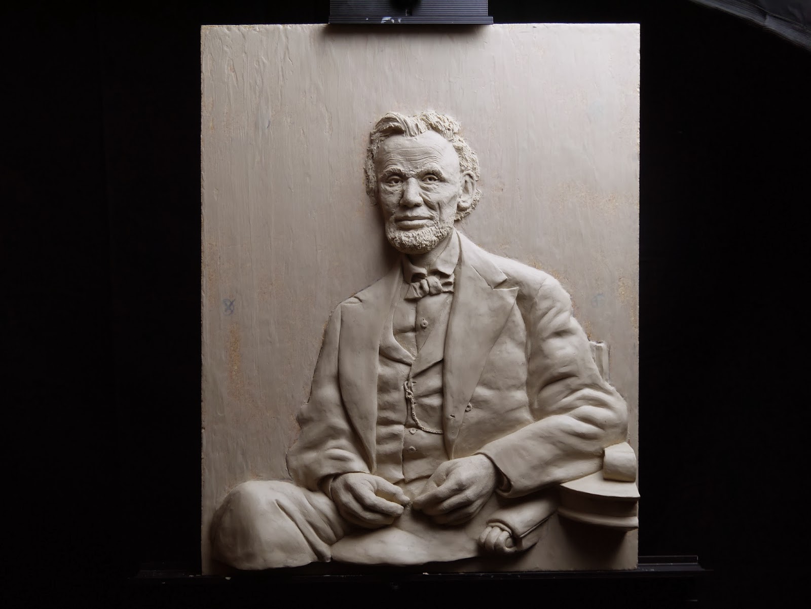 Eric The Sculptor: Portrait of Lincoln - sculpting completed.