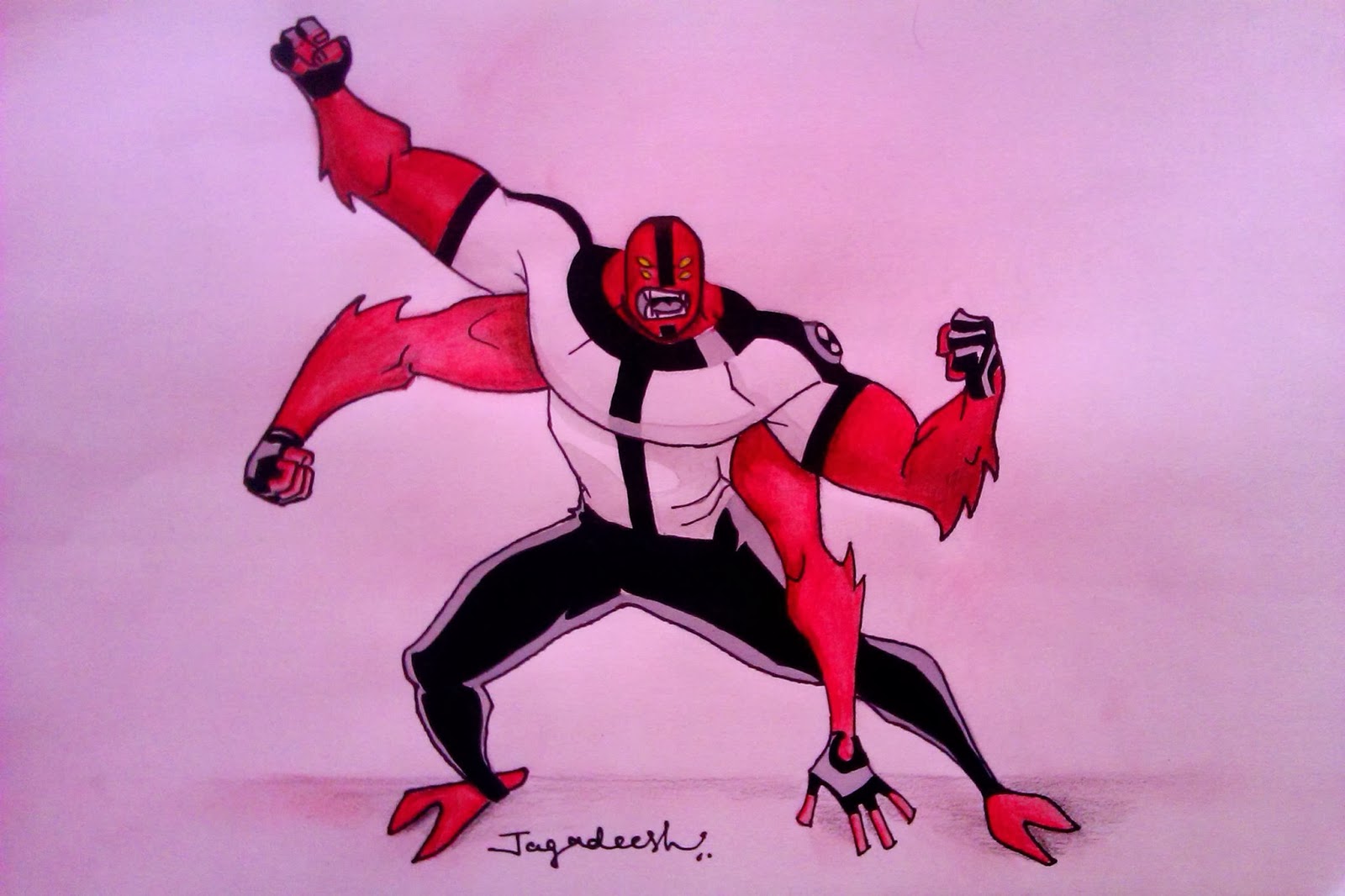 Jagadeesh Sharma Paintings: my new drawing..the four arms...using ...
