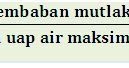 Menghitung Kelembaban Relatif dan Mutlak Udara - Biologizone