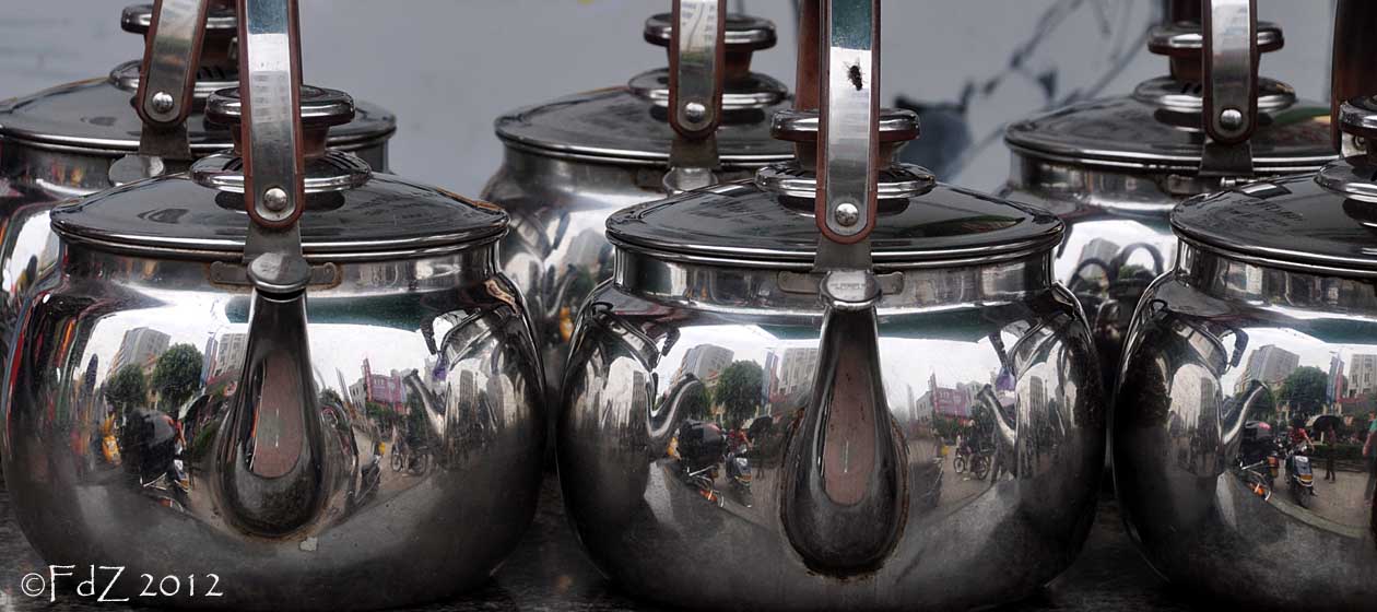 View thru My Global Lens: Tea Kettle Reflections