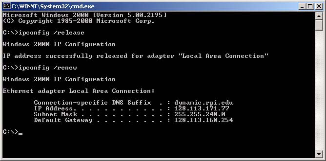 How to RENEW your IP address manually? « AKSHAY