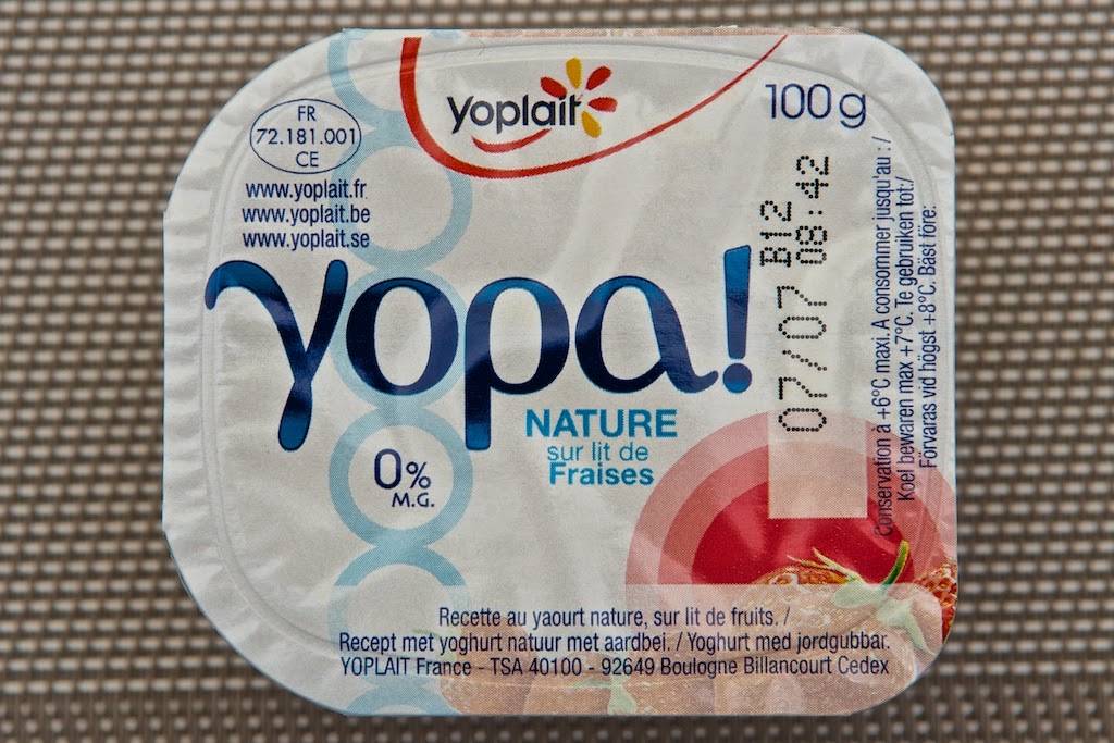 Yopa! nature sur lit de fraises 0% M.G. (4x100g) par Yoplait