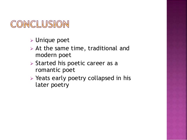 English Literature : William Butler Yeats as a modern poet