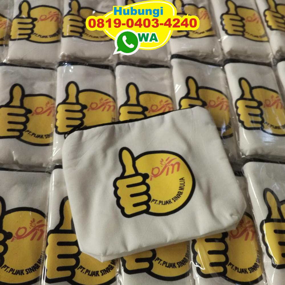 Dompet Blacu Furing Zipper Sablon 3 Warna | Souvenir Pernikahan