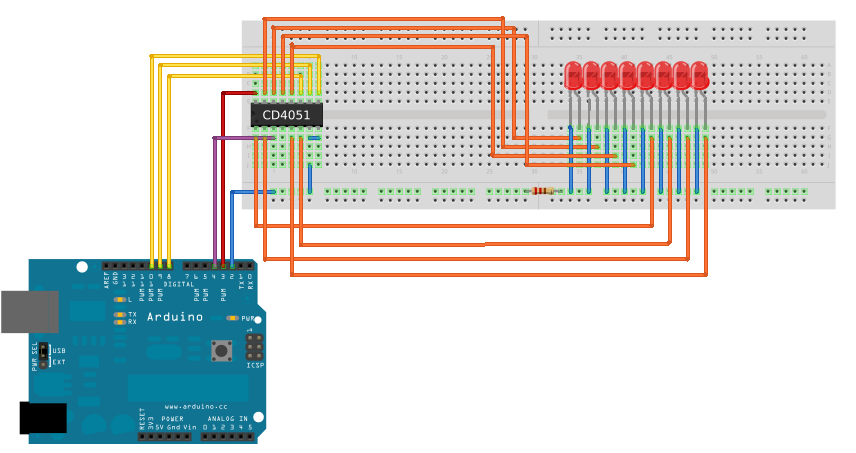 Aventures Logicielles Experiments With The Arduino Multiplexed Leds