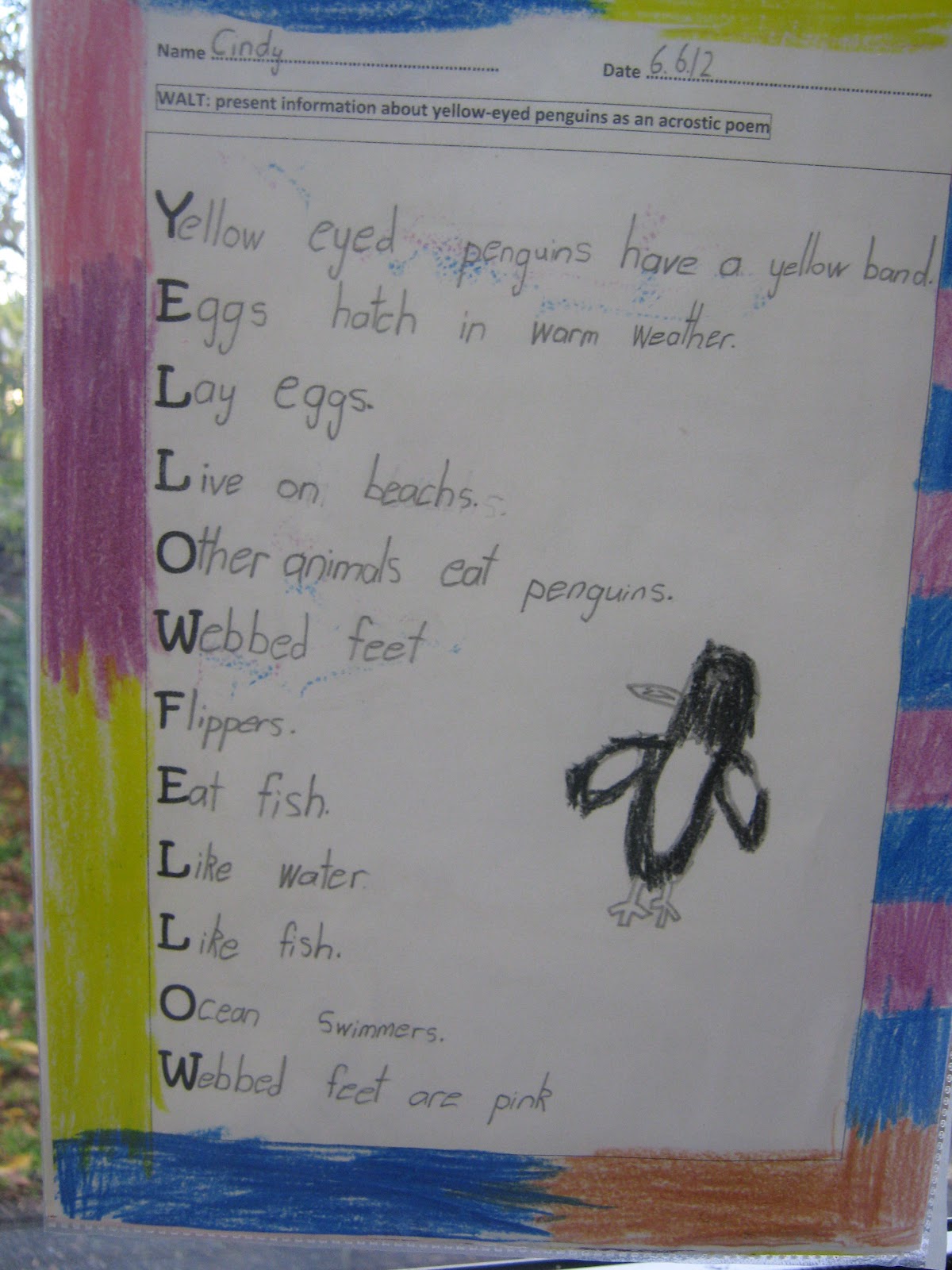 News From Room Nineteen: Yellow Fellow acrostic poems - we hope you ...