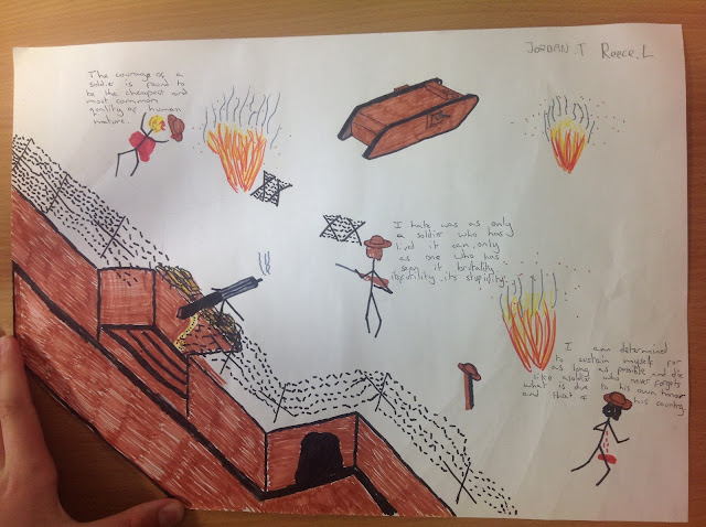 Year 9 explore soldiers' lives in WW1: WW1 Soldiers Qoutes and Poster ...
