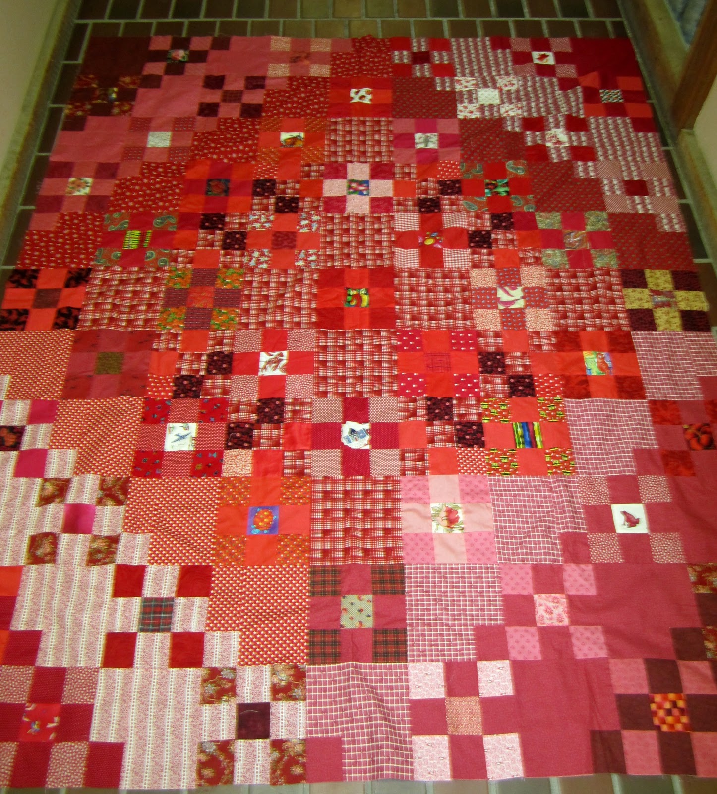 Pepper at the Quilt Studio: Seeing Reds