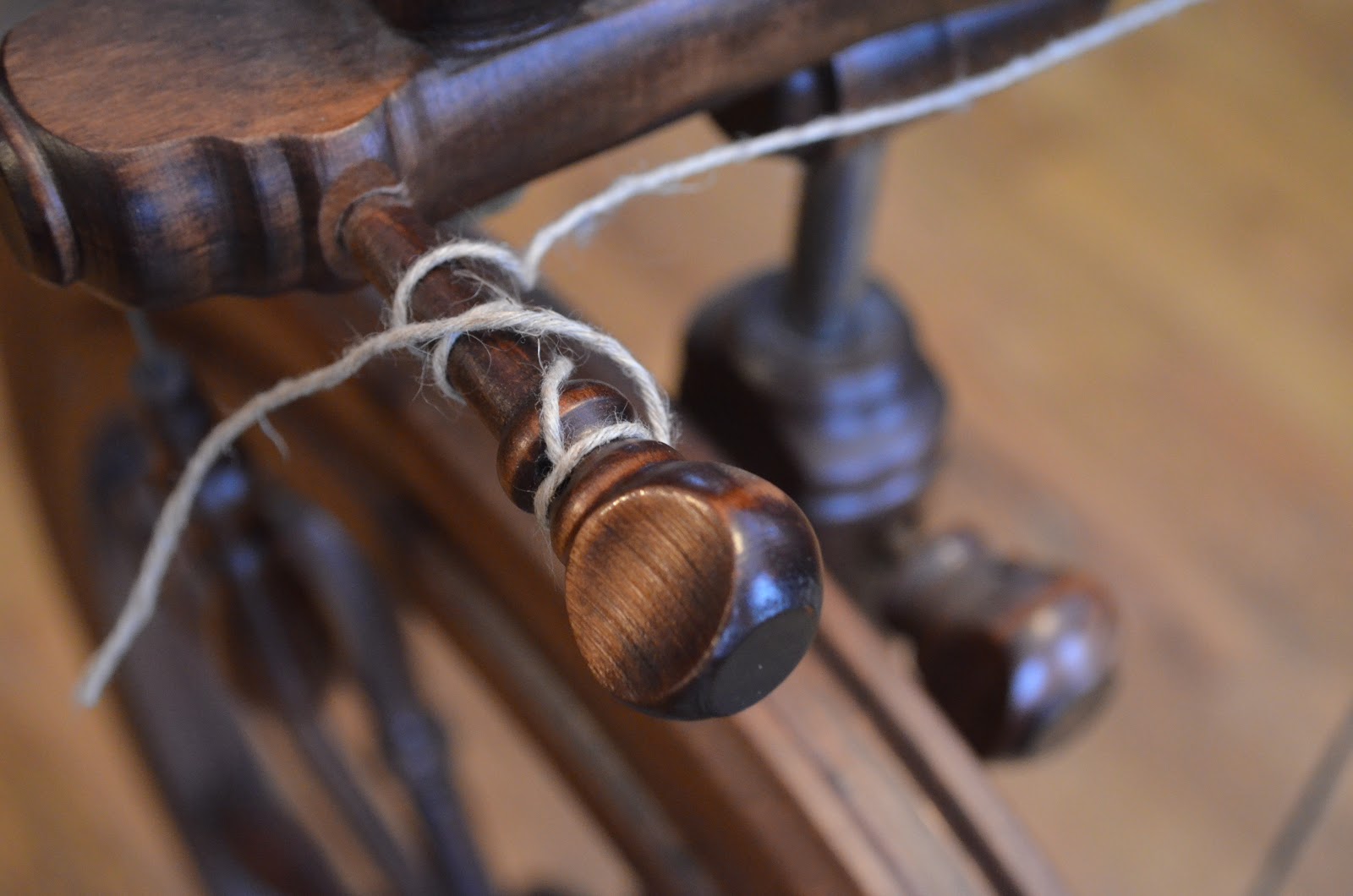 Iron Oak Farm: Intro to Spinning: Threading the Wheel