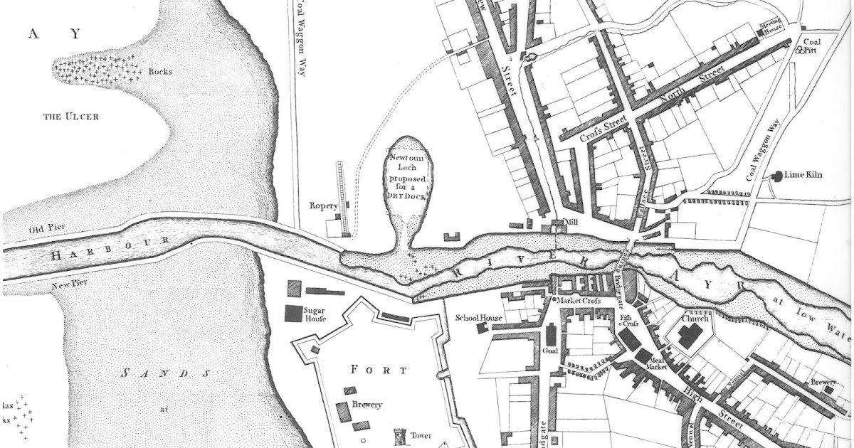 MAP OF AYR IN 1775 - Errshurr