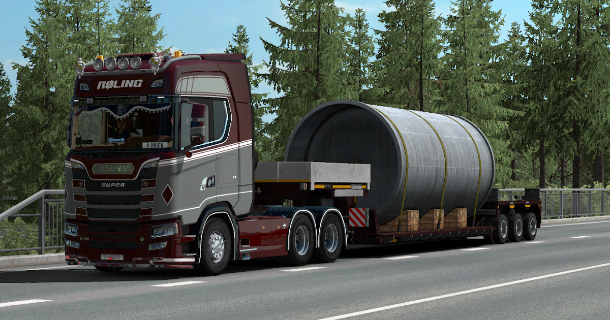 Ownable Overweight trailer Goldhofer V1.1 - Euro Truck Simulator 2 Mod ...