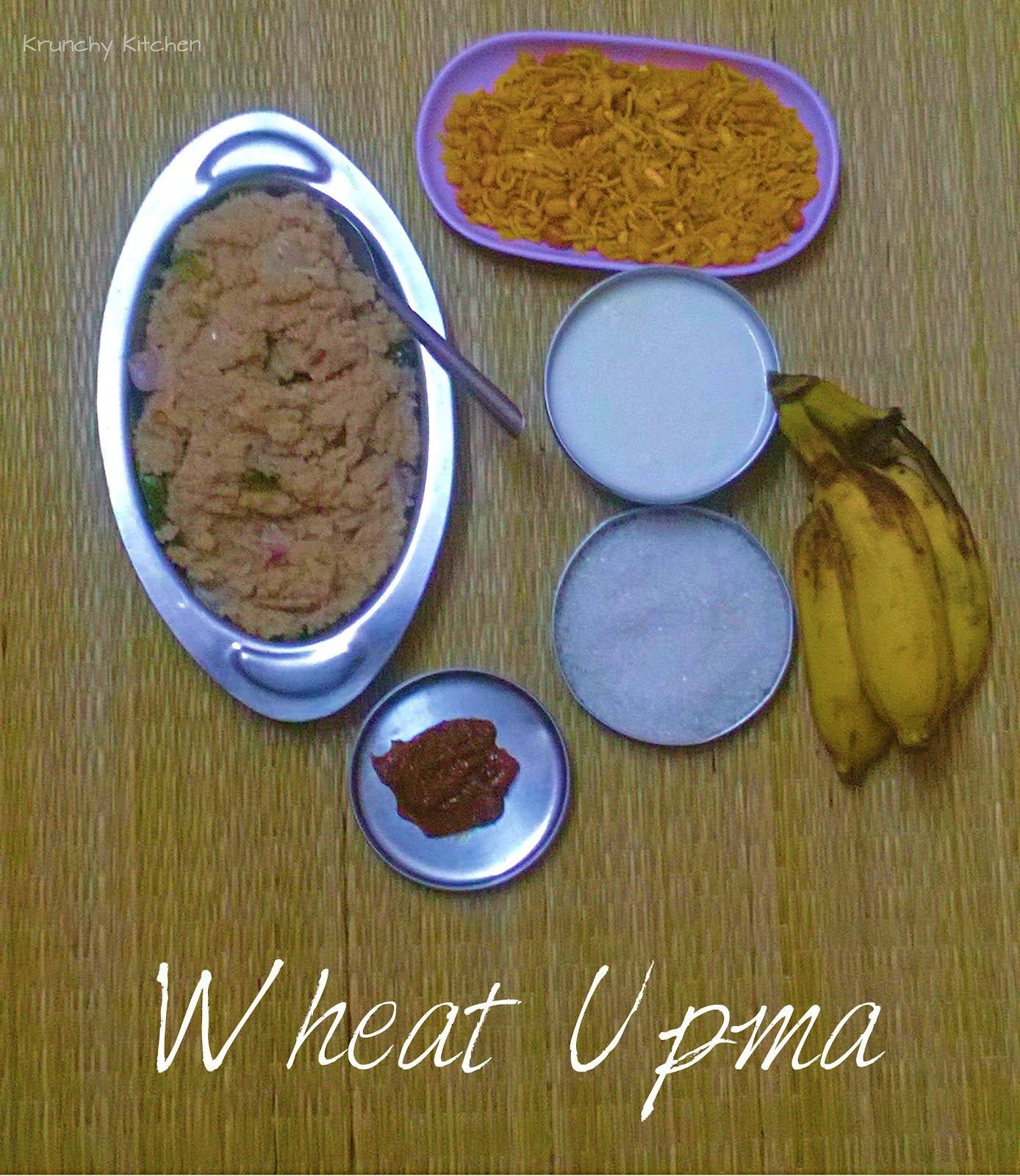 Krunchy Kitchen: Wheat Rava Upma - Gothumai Rava Upma