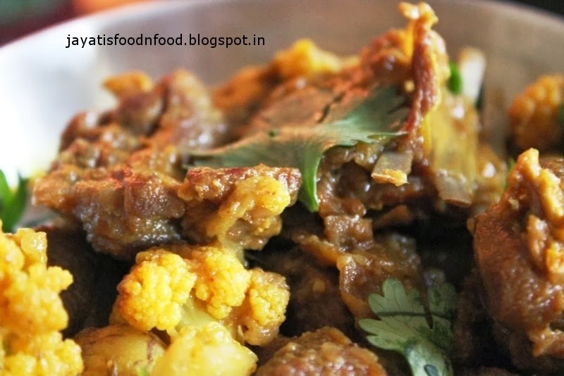 Jayati's Food Journey - Enjoy!!!: Lamb with Cauliflower and Potato