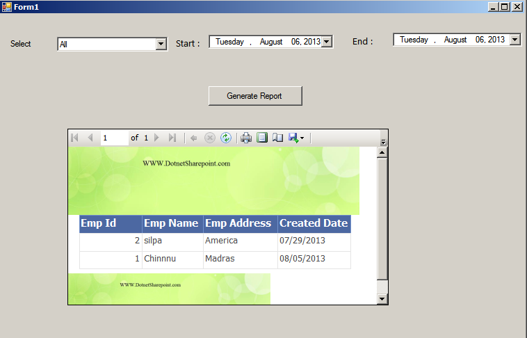 how to add header and footer in rdlc | SharePoint