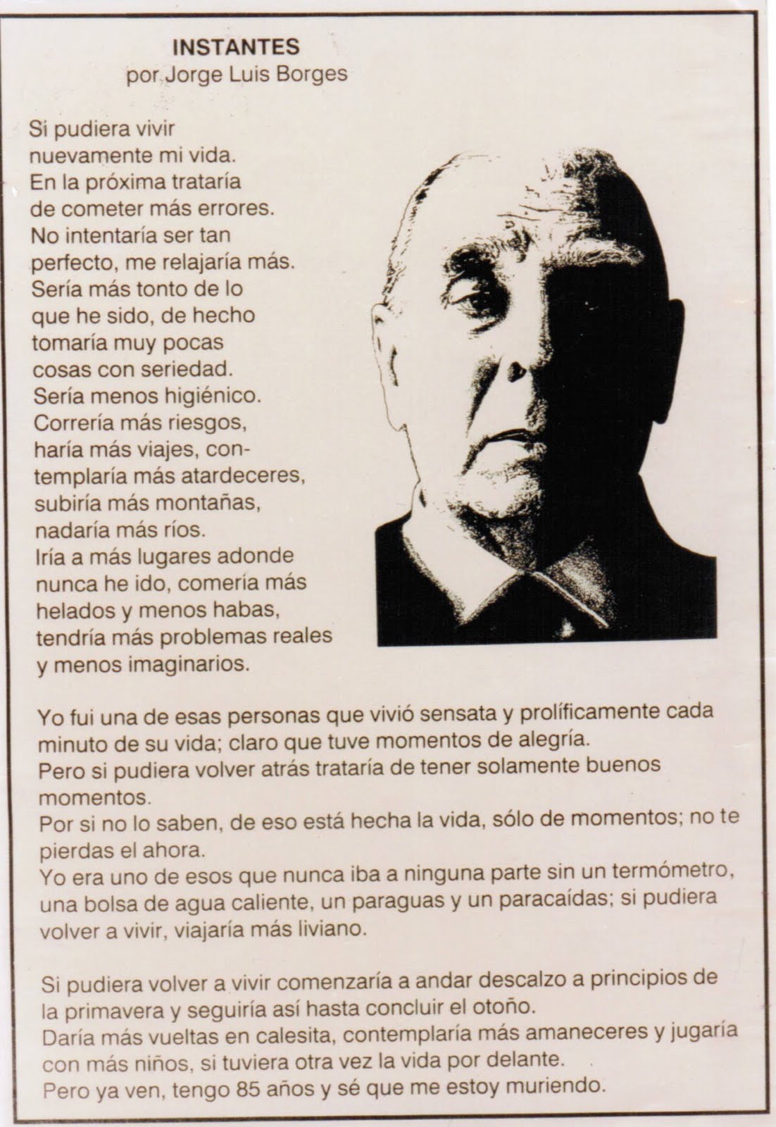 Bitácora de instantes: Instantes - Jorge Luis Borges