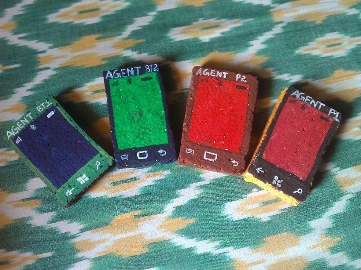 Rajithart: Best out of waste - Thermocol Mobile phones for kids