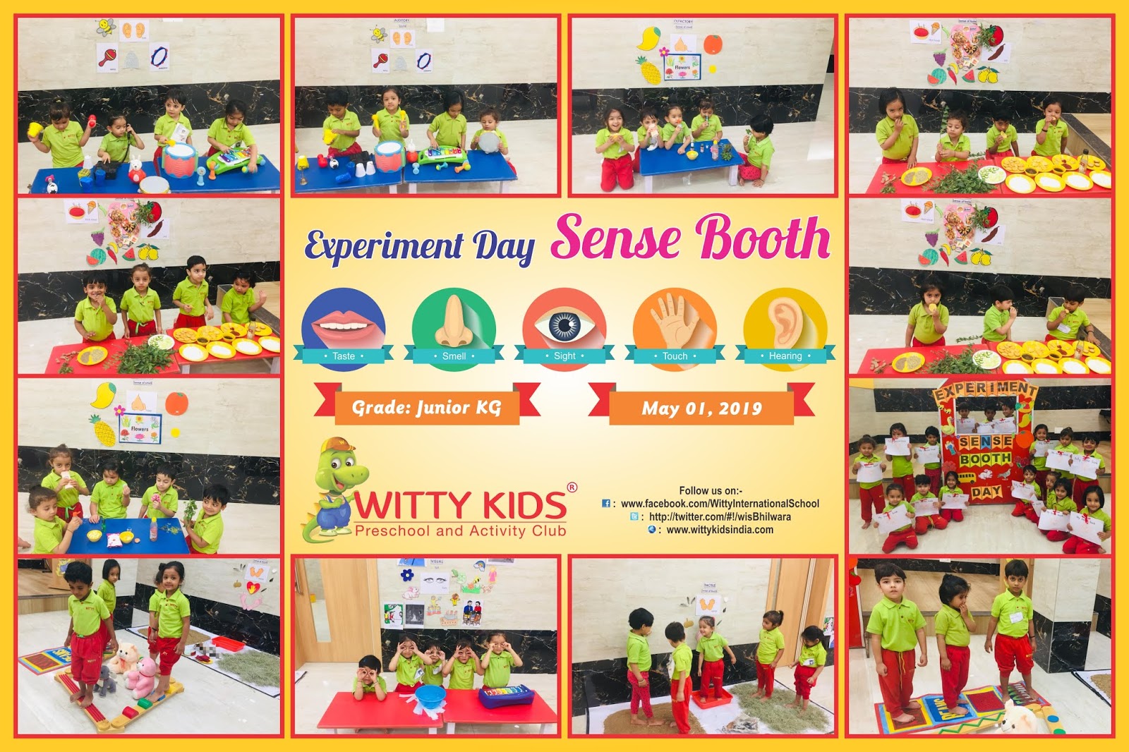 On the top of the World...: Experiment Day - Sense Booth at Witty Kids ...