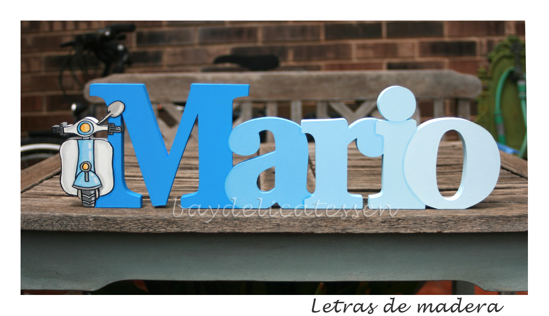 BABY DELICATESSEN LETRAS DE MADERA: NOMBRES EN MADERA PARA APOYAR ...