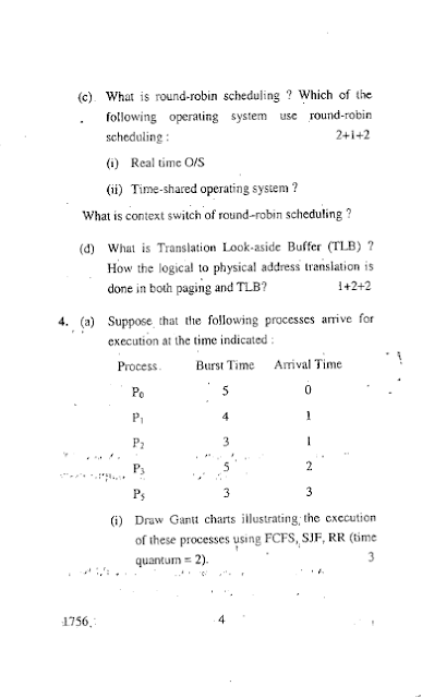 GNDU Operating System PGDCA II Semester 2012 Question Paper ...