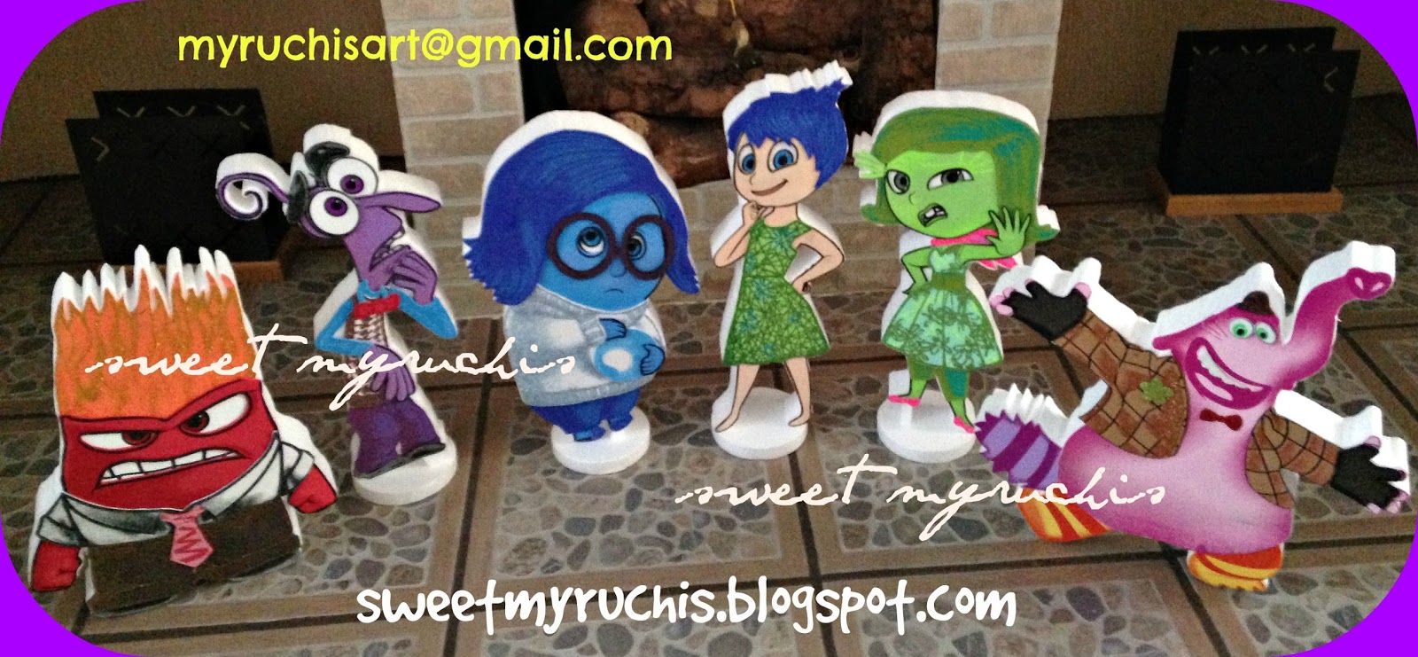 Fiesta Intensamente Decoración. Personajes de Unicel Decorativos ...