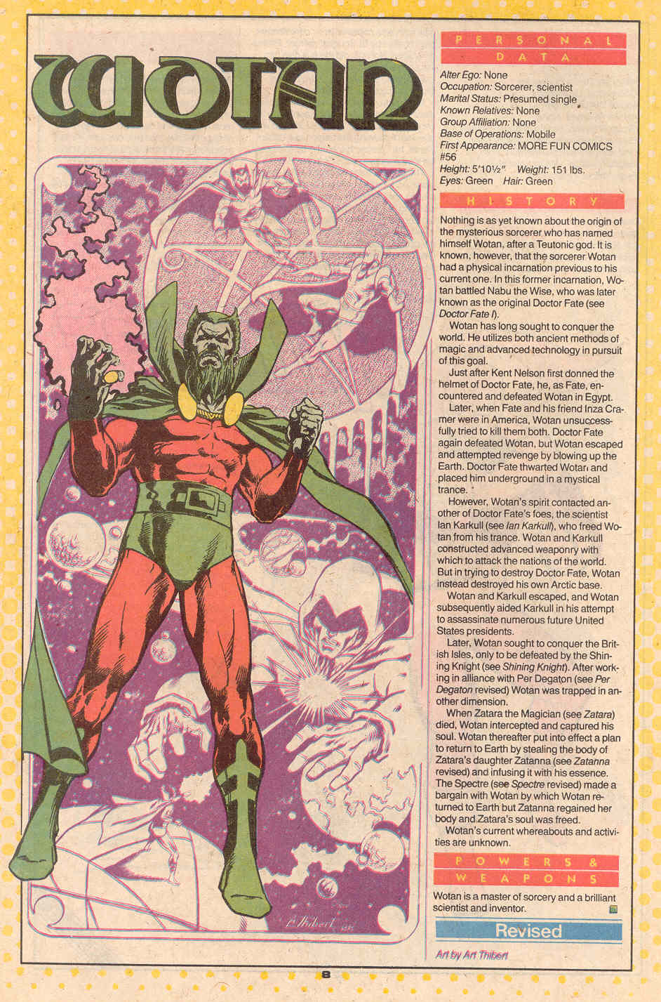Fichas de Superheroes Marvel y DC: Wotan