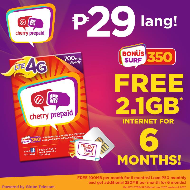 Cherry Prepaid LTE SIM: Load, Rates and other available Promos. - Gizmo ...