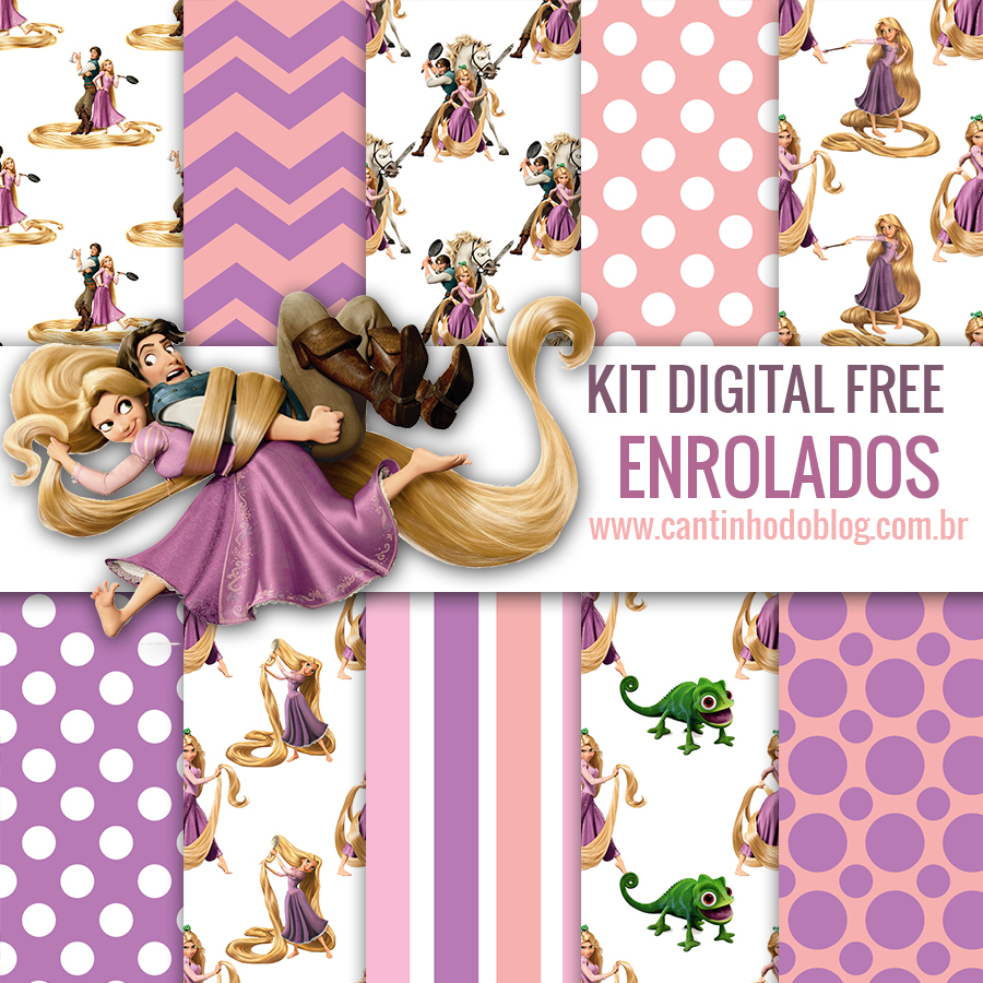 KIT DIGITAL ENROLADOS RAPUNZEL GRATIS PARA BAIXAR - Kits digitais Grátis