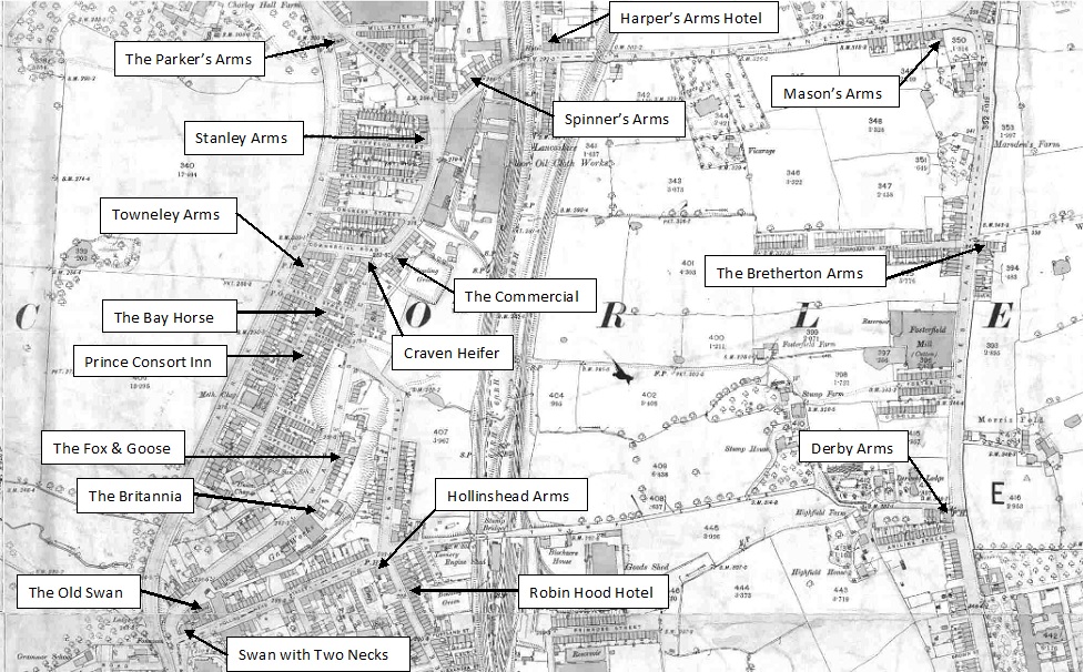 Chorley's Inns and Taverns: Chorley Maps
