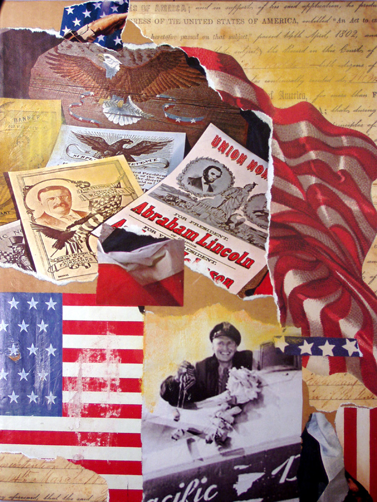 Mixed Media Manic: HOW TO DO A PATRIOTIC COLLAGE