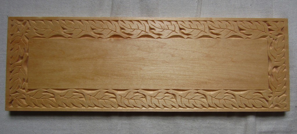 Ales the woodcarver: Chip carved leaf border on a practise board