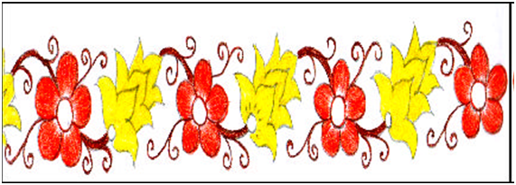 Pengertian dan Macam-Macam Pola Pinggiran - Tutorial Sulam Pita