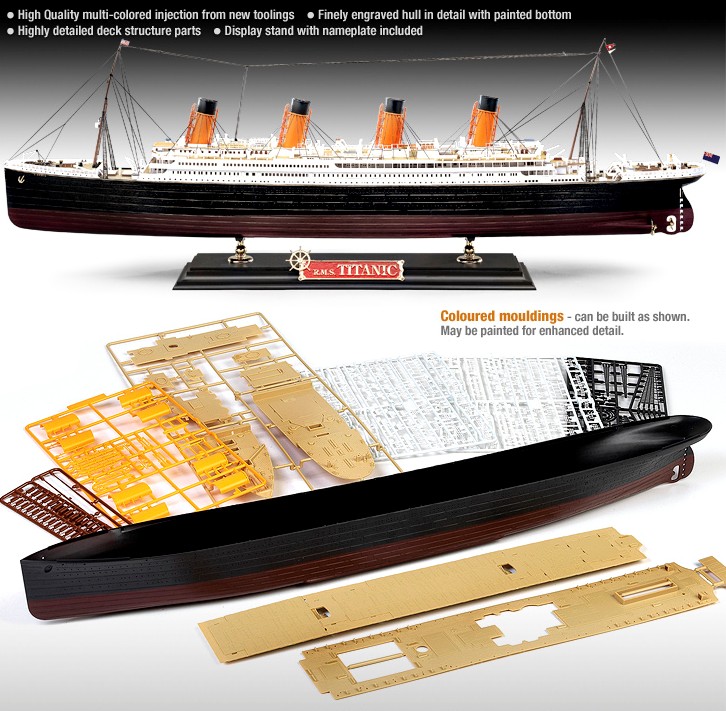 worldhobbyist: Academy hobby model kit RMS TITANIC 1/400 "The white ...