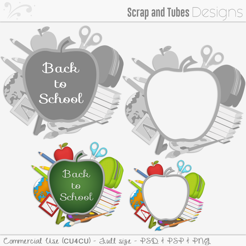 IN STORE ~ School Cluster Template (FS/CU4CU) | Scrap and Tubes Designs