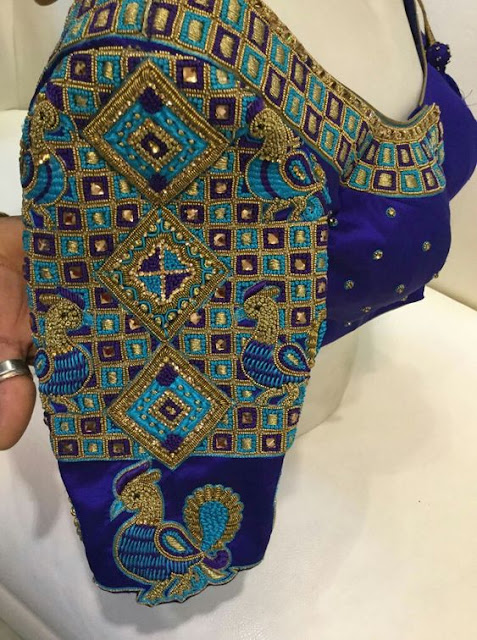 Latest Checks Blouse Designs of the Year