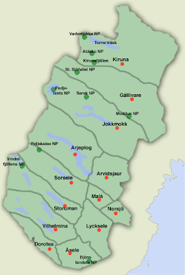 Karta över Lappland Regionen | Karta över Sverige, Geografisk, Fysisk ...