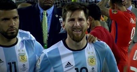 Lionel Messi tearfully retires from Argentine National Team after ...